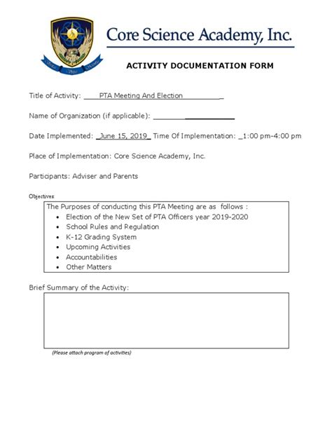 Activity Documentation Form Objectives Pdf Activity Documentation Form Objectives Pdf
