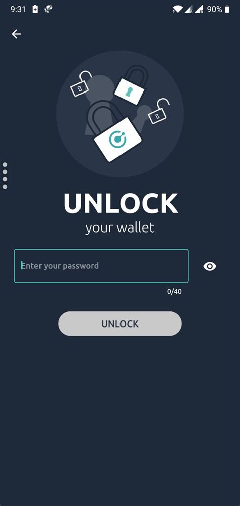 The Password Confirmation Screen For Delete Wallet Says Unlock