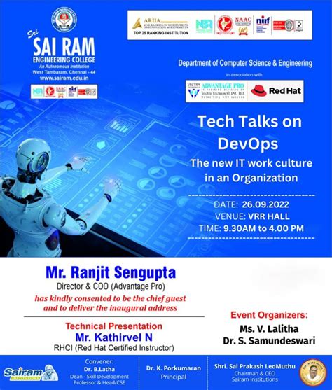 The Department Of CSE Is Conducting A Workshop On DevOps The IT Workshop Culture In An