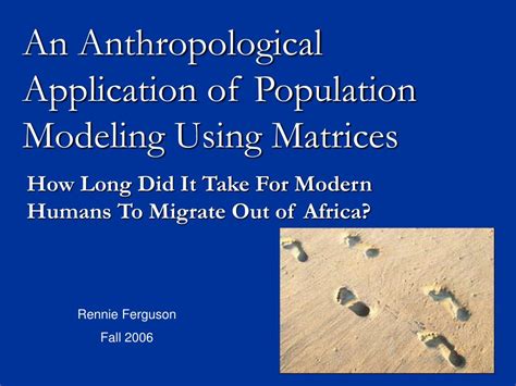ppt an anthropological application of population modeling using