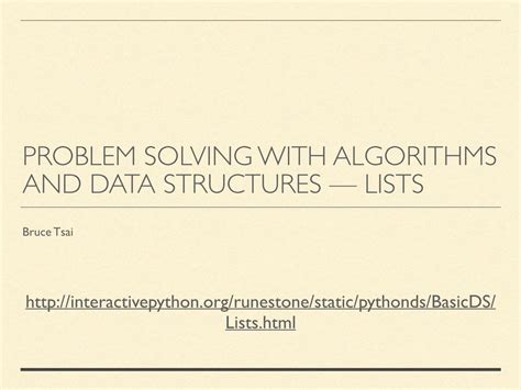 pdf problem solving with algorithms and data structure lists