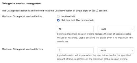 how to adjust session lifetime and idle value for users