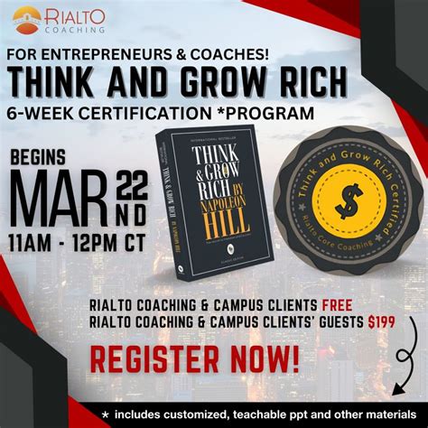 Rialto Academy On Linkedin Rialtocoaching Thinkandgrowrichbook