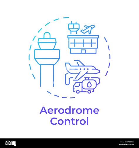 Aerodrome Control Blue Gradient Concept Icon Stock Vector Image And Art