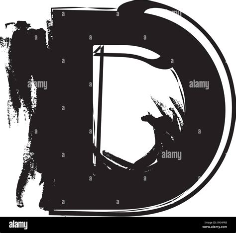 Grunge Font Letter D Vector Illustration Stock Vector Image Art Alamy