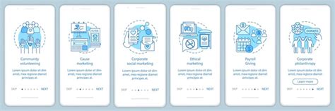 Premium Vector Corporate Policy Onboarding Mobile App Page Screen