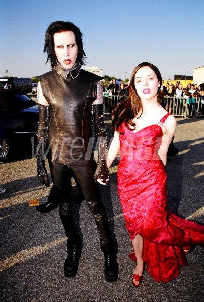 Rose Mcgowan And Marilyn Manson At Mtv Awards