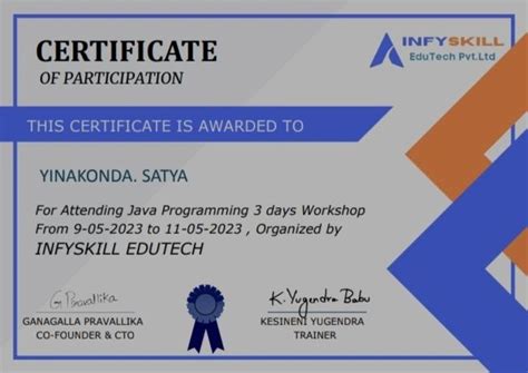Satya Yinakonda On Linkedin Java Coding Infyskilledutech