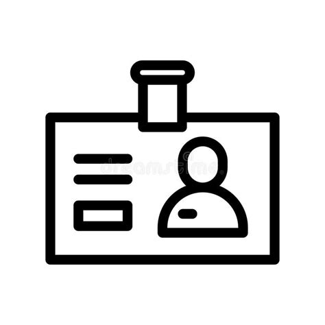 Id Card Line Icon Illustration Vector Graphic Stock Vector Illustration Of Security Avatar