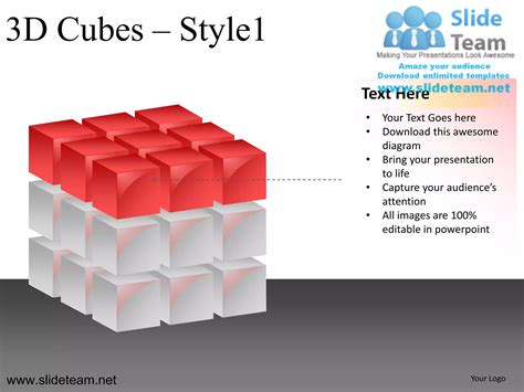 How To Make Create D Cubes Building Blocks Stacked Style Design Powerpoint Presentation