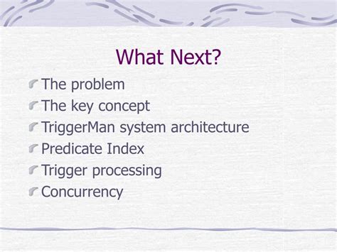 PPT TriggerMan Scalable Trigger Processing System For Database Systems PowerPoint