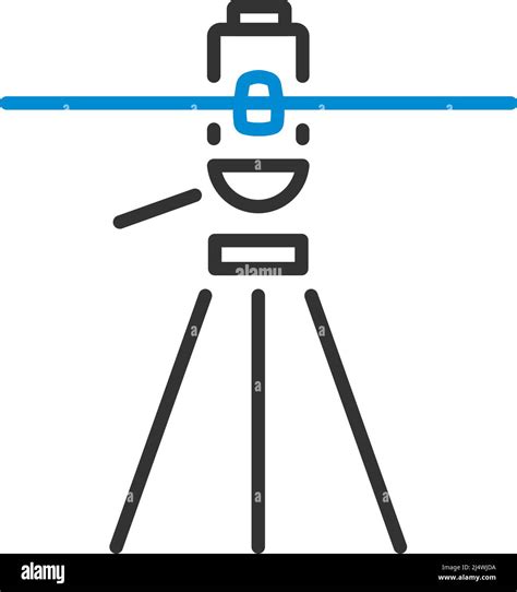 Laser Level Tool Icon Bold Outline Design With Editable Stroke Width Vector Illustration Stock