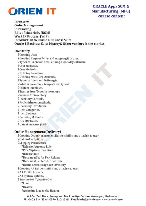 Oracleapps Scm Pdf Logistics Business