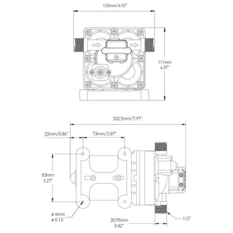 Pompe à Eau 12v à Membrane Avec Bypass Et Pressostat