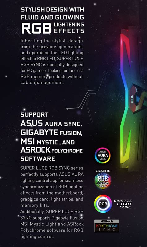 Ram Geil Super Luce White Rgb 8gb 8gb X 1 Ddr4 3200mhz