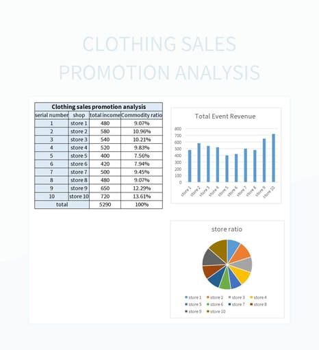 Free Clothing Sales Templates For Google Sheets And Microsoft Excel Slidesdocs