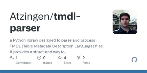 Github Atzingen Tmdl Parser A Python Library Designed To Parse And Process Tmdl Table