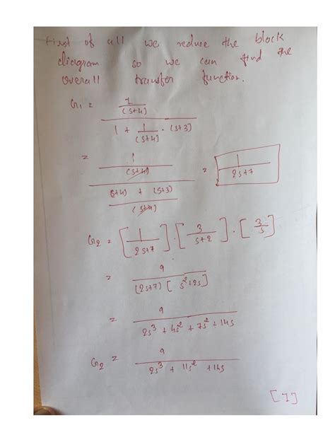 [solved] use matlab to find the overall transfer function of the system