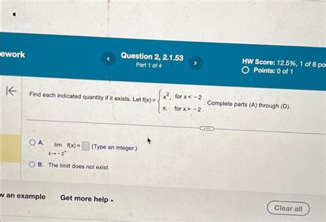 Solved Ework K Find Each Indicated Quantity If It Exists