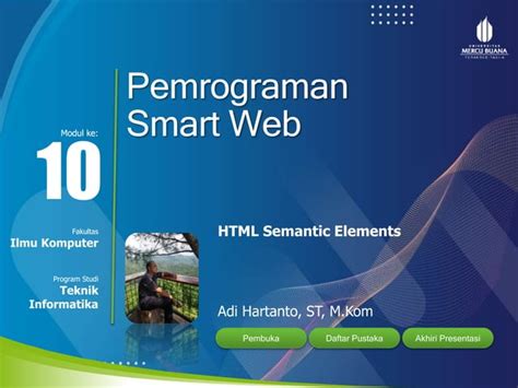 presentasi ppt 10 semantic elements pptx