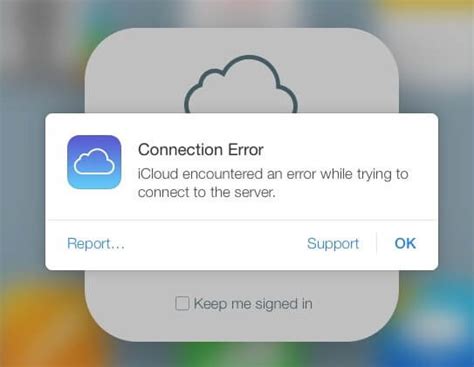 Support How To Fix ICloud Connection Error