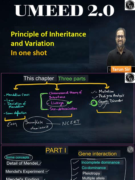 Principle Of Inheritance And Variation Class Notes 1 Pdf