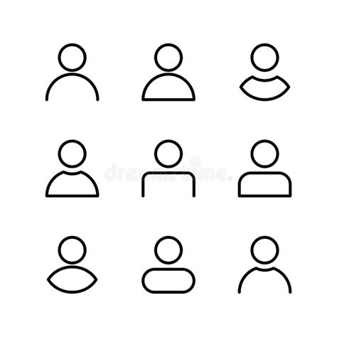 Profile Icon Set User Icons Portfolio Icon 9 Icons Stock Vector Illustration Of Circle