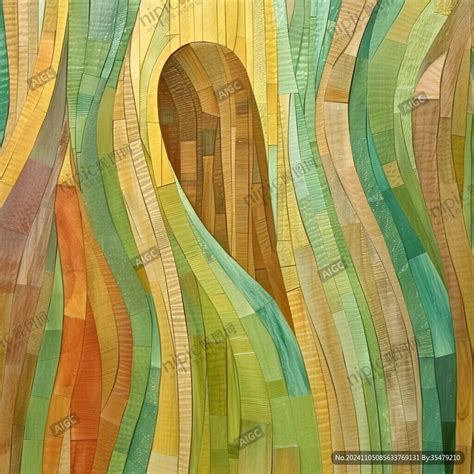 Ai创作图抽象简约挂帘 艺术弯曲肌理纹 3d抽象连续纹样肌理 彩色弯曲艺术画 简洁大气拼色曲线纹理 不规则3d条纹图 公司几何图形波浪纹理