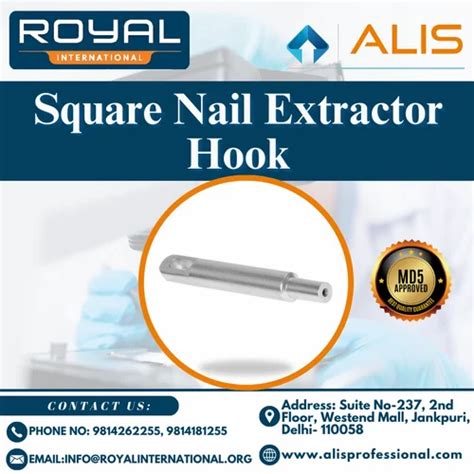 Alis Steel Square Nail Extractor Hook For Orthopedic At Rs 2999 In