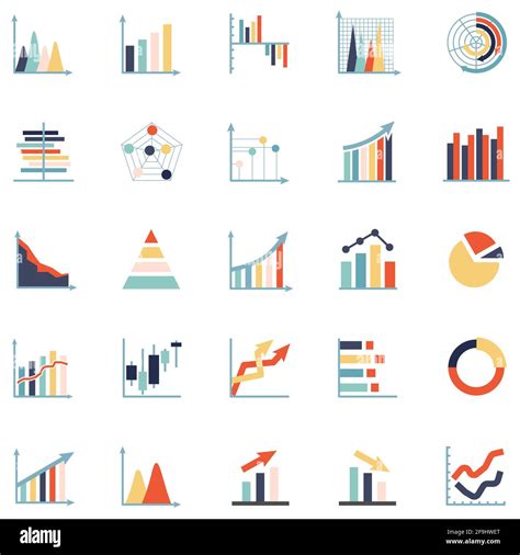 Business Graph Graphic Icon Linear Growth Chart Finance Vector Statistic Abstract Symbol