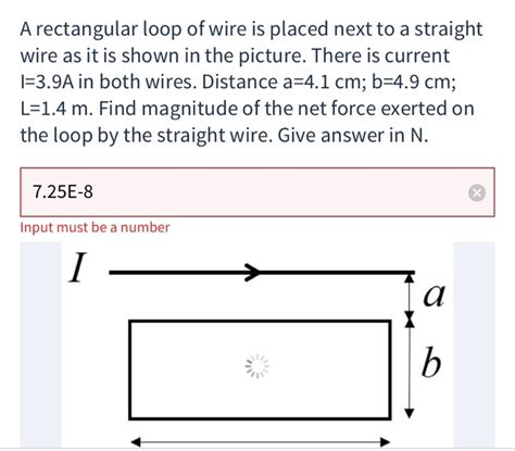 Solved A Rectangular Loop Of Wire Is Placed Next To A Chegg Com