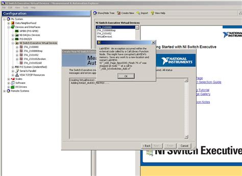 solved switch executive error ni community