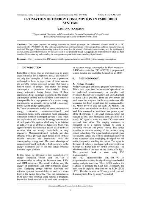 Pdf Estimation Of Energy Consumption In Embedded Systems