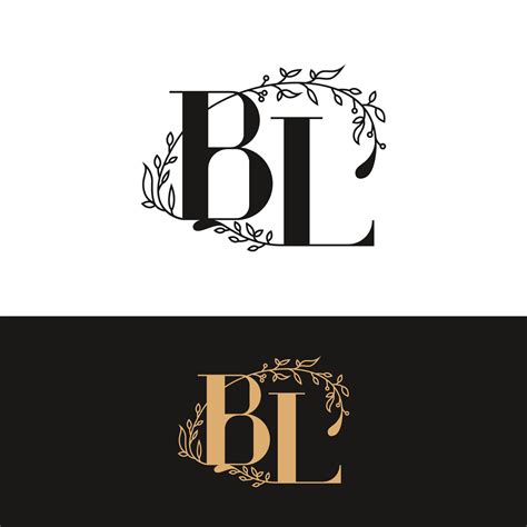 Handdrawn Wedding Monogram Bl Logo 26287753 Vector Art At Vecteezy