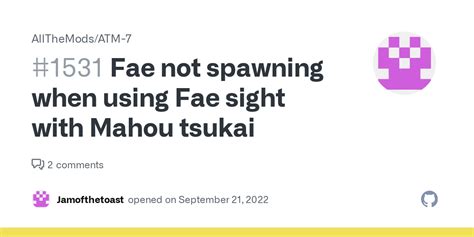 Fae Not Spawning When Using Fae Sight With Mahou Tsukai · Issue 1531