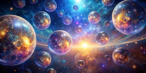 Glowing Orbs Of Light Floating In A Void Of Deep Space Casting Ethereal