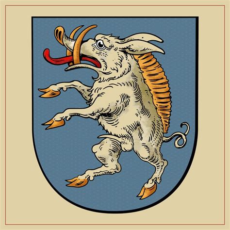 Vintage Heraldry Element Heraldic Boar On Shield By Vectorclash