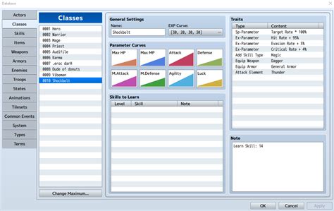 rmmv yanfly skill learn system not showing skills rpg maker forums