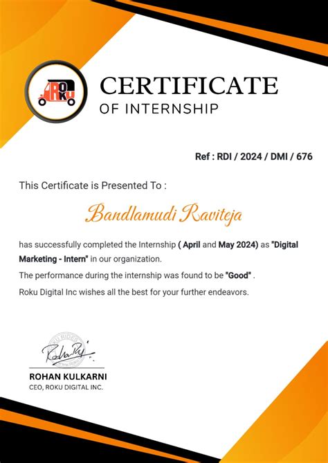 Teja Bandlamudi On Linkedin Internship Digitalmarketing Rokudigital Grateful Learningandgrowth