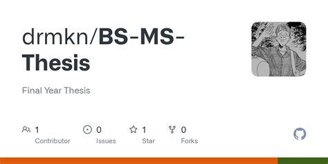 Github Drmkn Bs Ms Thesis Final Year Thesis