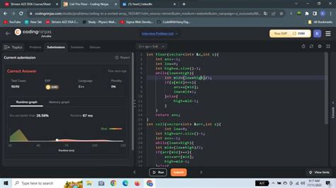 Solved Floor And Ceil Problem In Binary Search Kalki Dang