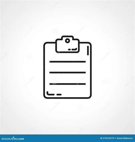 Checklist Line Icon Clipboard With Checkmarks Line Icon List With
