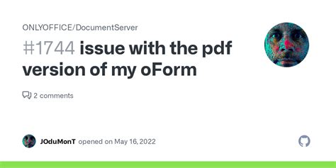 Issue With The Pdf Version Of My Oform · Issue 1744 · Onlyoffice