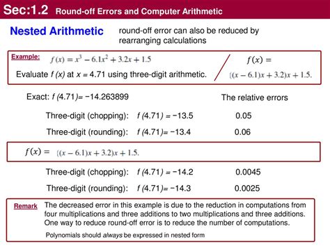 Round Off Errors And Computer Arithmetic Ppt Download