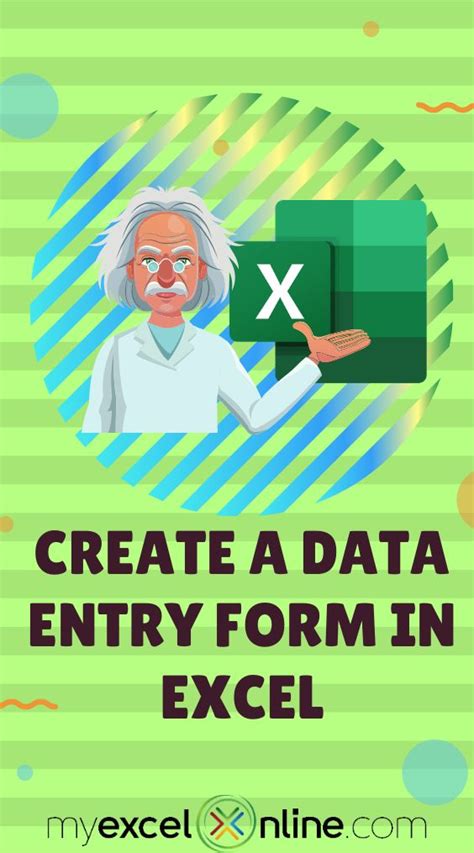 create form in excel for data entry myexcelonline excel tutorials