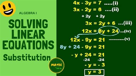 How To Solve Systems Of Linear Equations By Substitution Many Examples