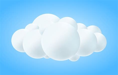 흰색 만화 푹신한 구름은 파란색 배경에 고립 부드러운 둥근 구름 렌더링 3차원 형태에 대한 스톡 벡터 아트 및 기타 이미지 3차원 형태 구름 0명 Istock