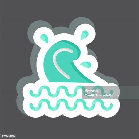 스티커 웨이브 하와이 기호와 관련이 있습니다 심플한 디자인 편집 가능 벡터 0명에 대한 스톡 벡터 아트 및 기타 이미지 0명 곡선 낙서 드로잉 Istock