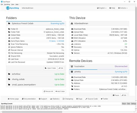Scanning Not Working Or Taking A Very Long Time V Support Syncthing Community Forum