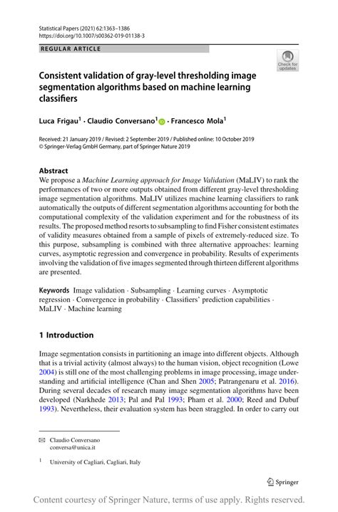 Consistent Validation Of Gray Level Thresholding Image Segmentation